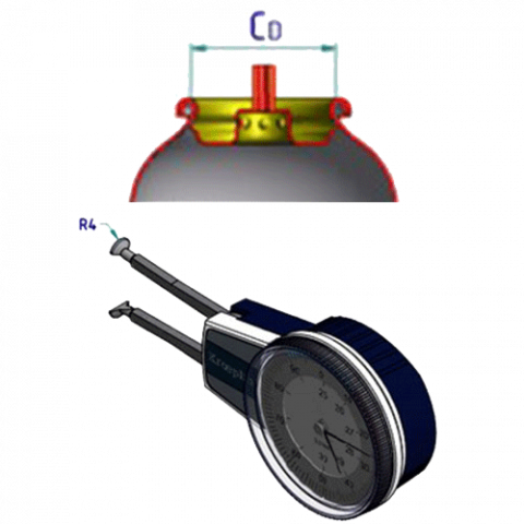 Analogue stamping diameter meter A2100 - ACRN